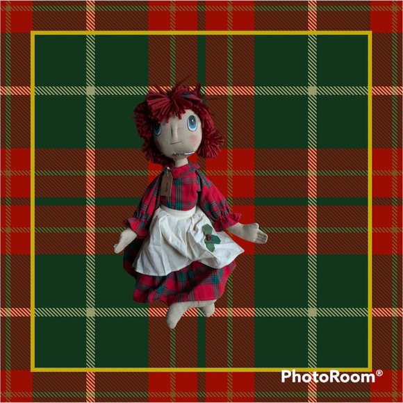 Hand Crafted | Holiday | Handmade Christmas Theme Tea Stained Rag Doll ...